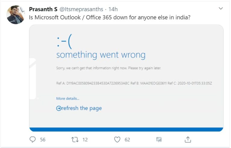 Microsoft Outlook Experienced A Downtime For Four Hours Worldwide ...