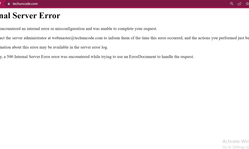500 Internal Server Errors: How To Fix Them - Techuncode